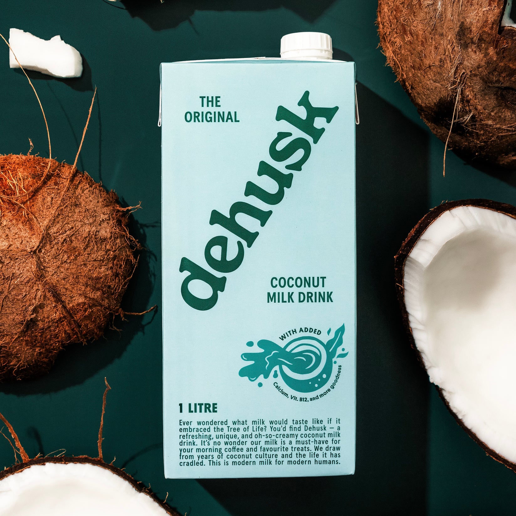 6 x 1L Dehusk Coconut Milk - Fortified Milk Alternative
